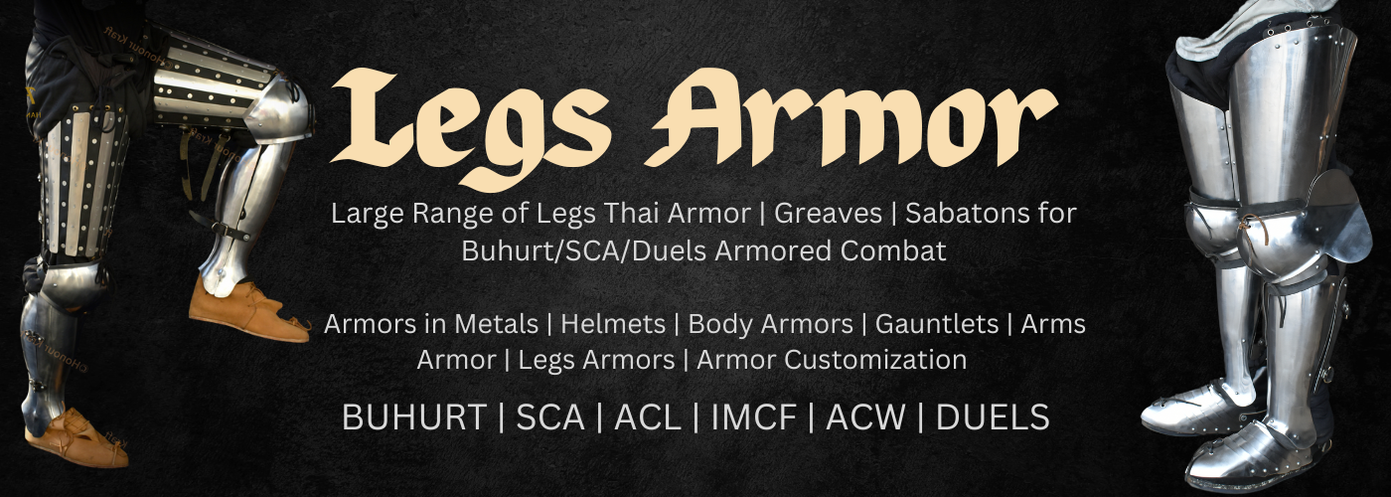 Leg Armor medieval steel leg armor for buhurt — Honour Kraft