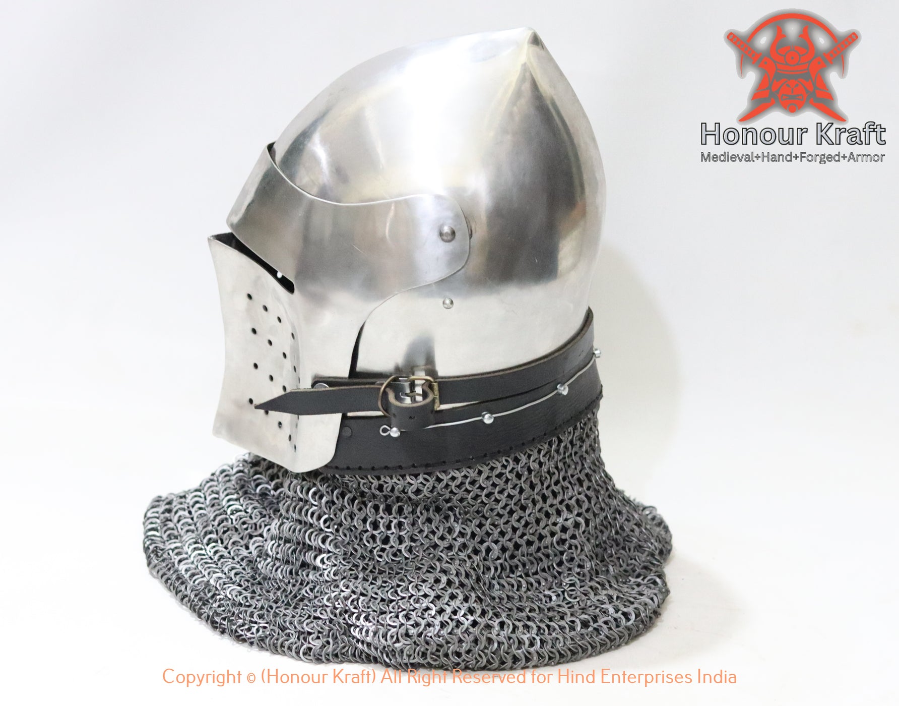 Bascinet Italian Helmet Armor — Honour Kraft