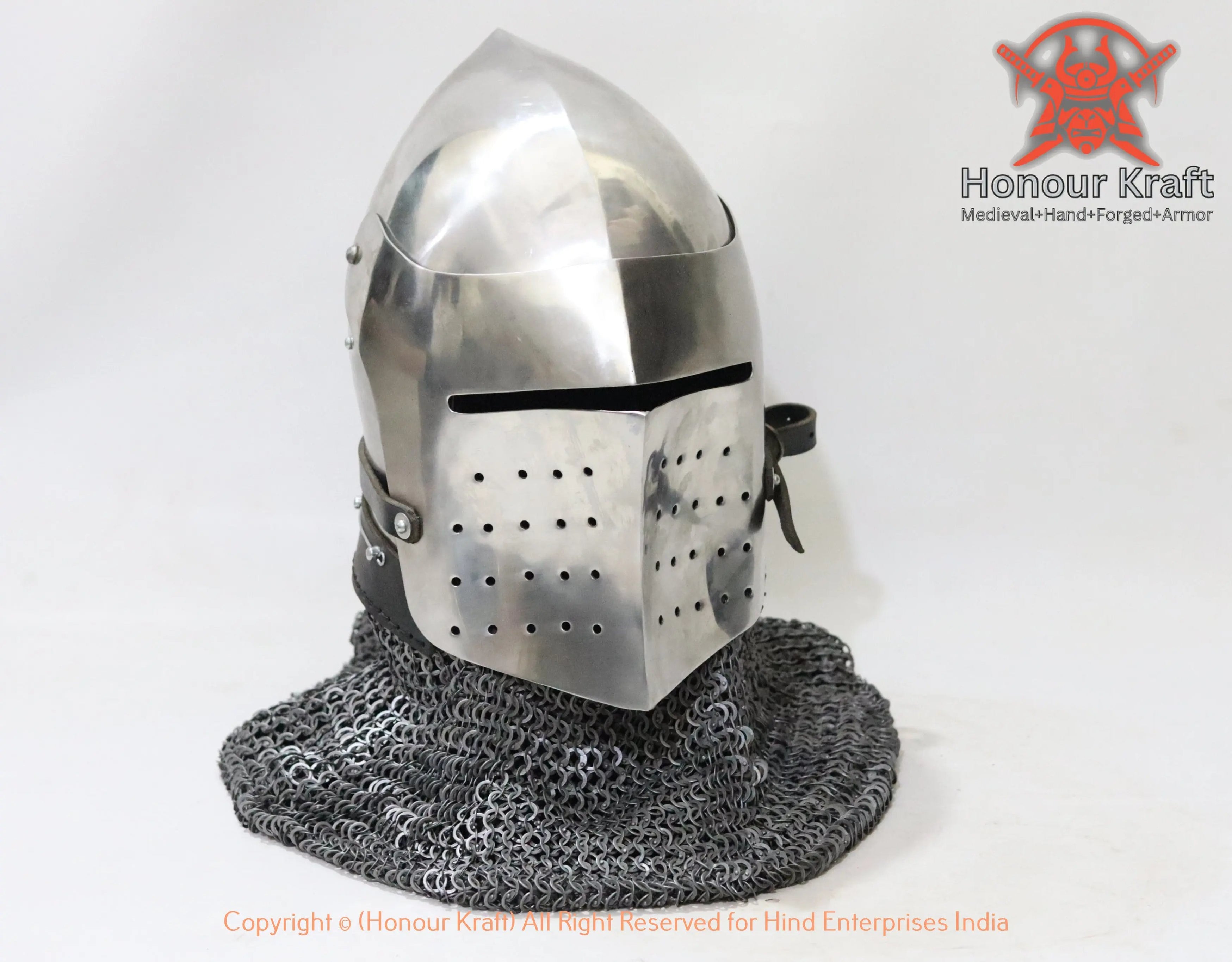 Bascinet Italian Helmet Armor — Honour Kraft