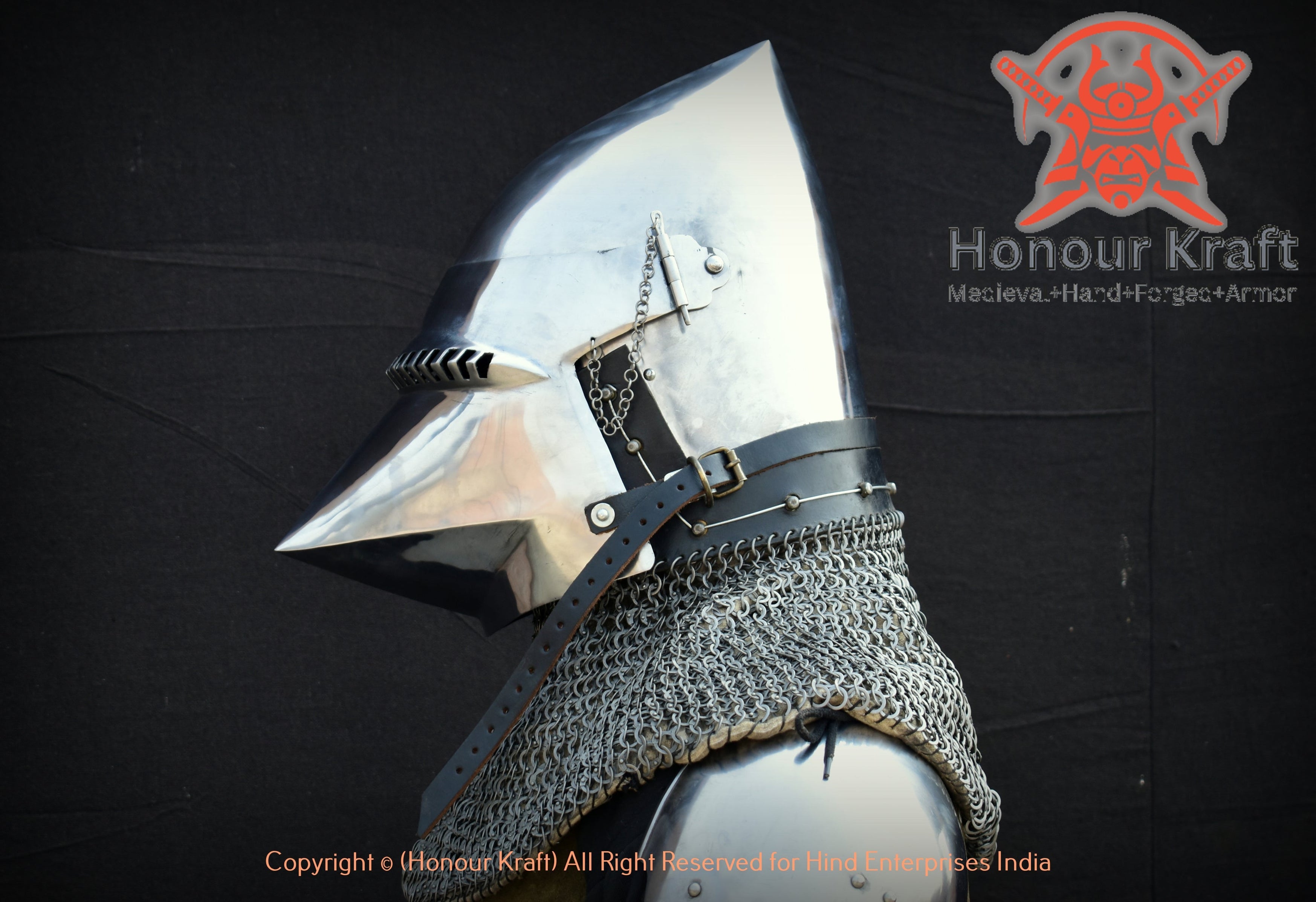 Houndskull pig -face bascinet Helmet type-2 — Honour Kraft