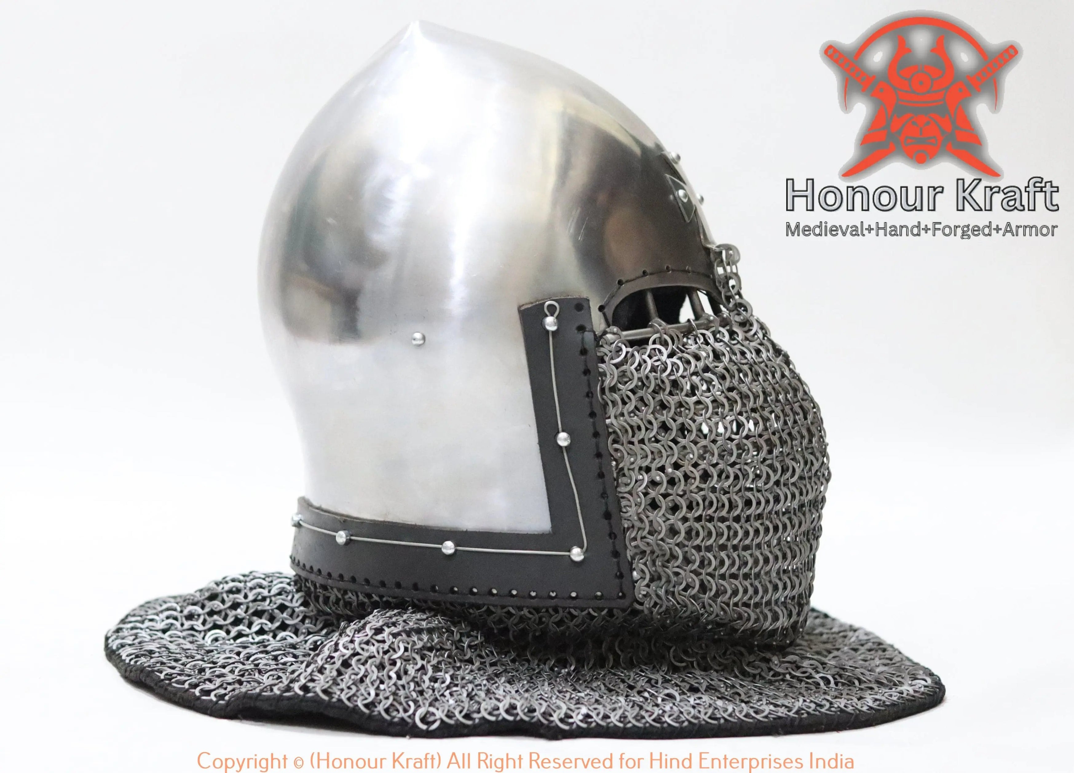 Premium Medieval Bascinet with Cross - Buhurt-Ready, Authentic Combat ...