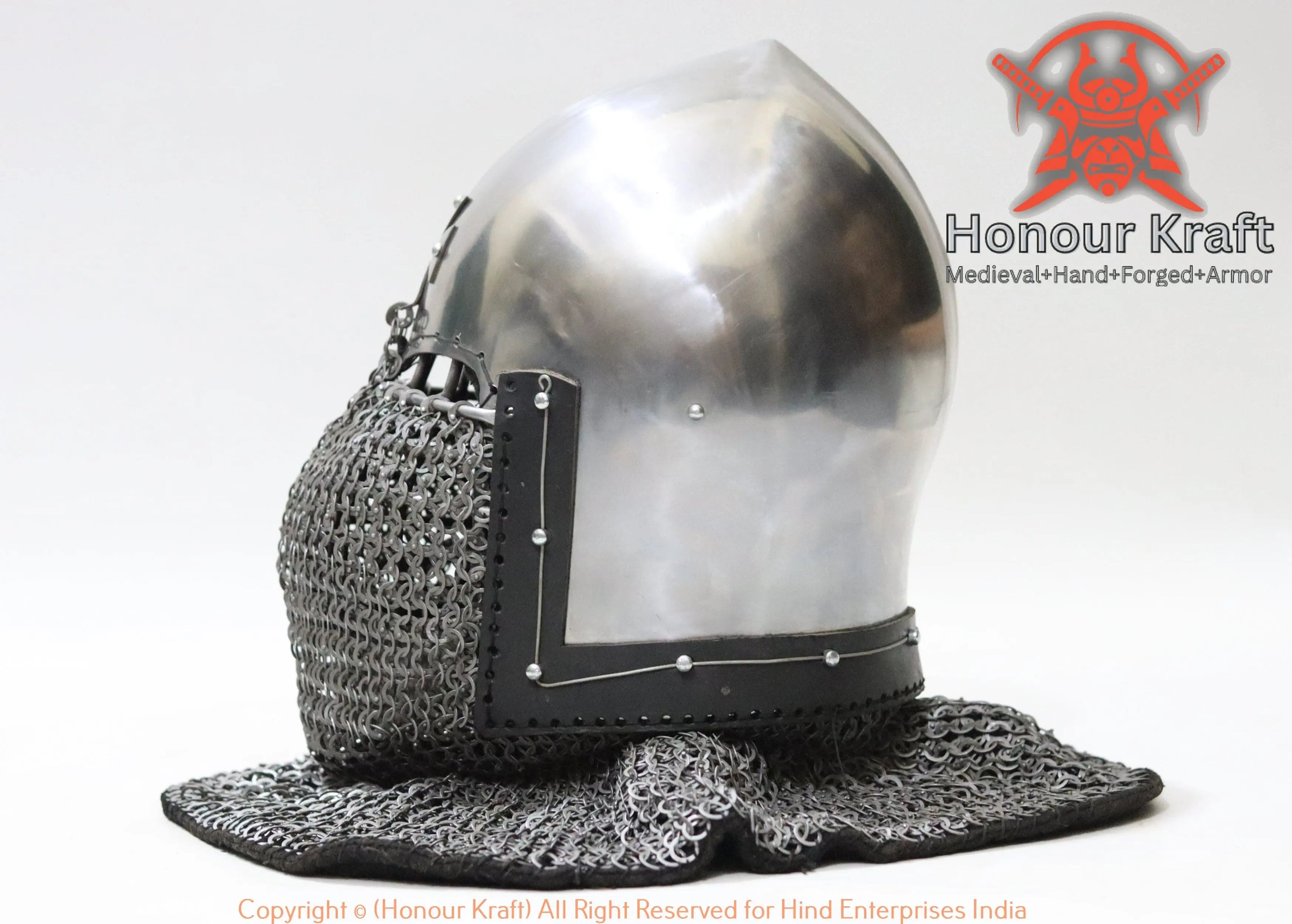 helmet armor bascinet with cross type 2 — Honour Kraft