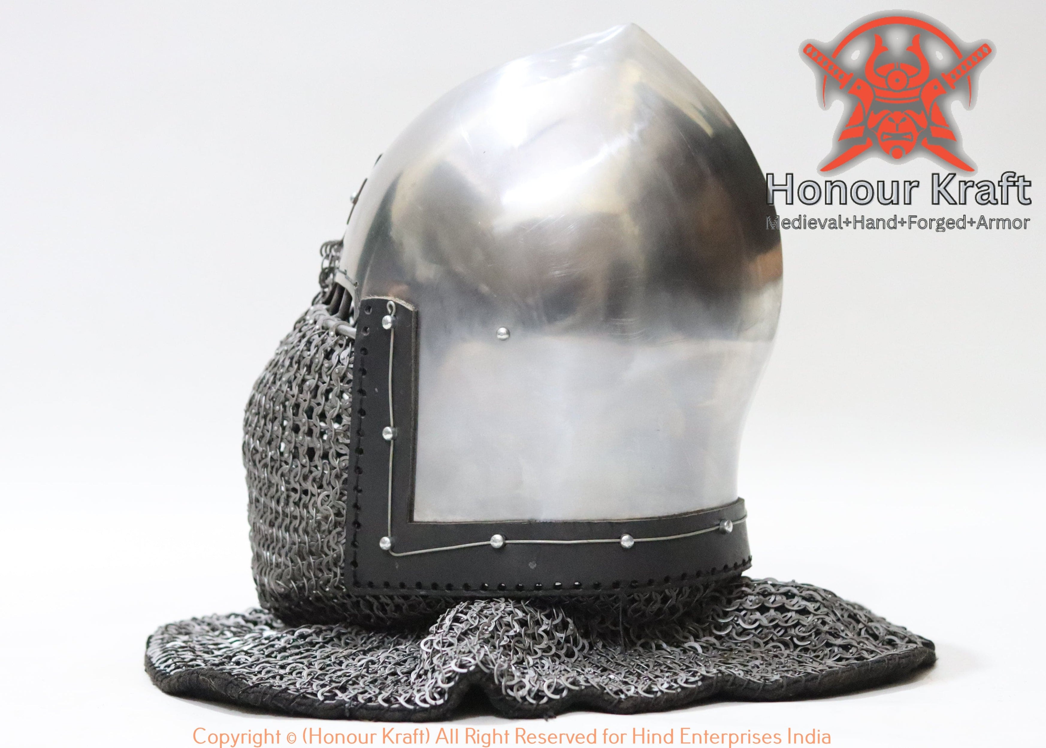 helmet armor bascinet with cross type 2 — Honour Kraft