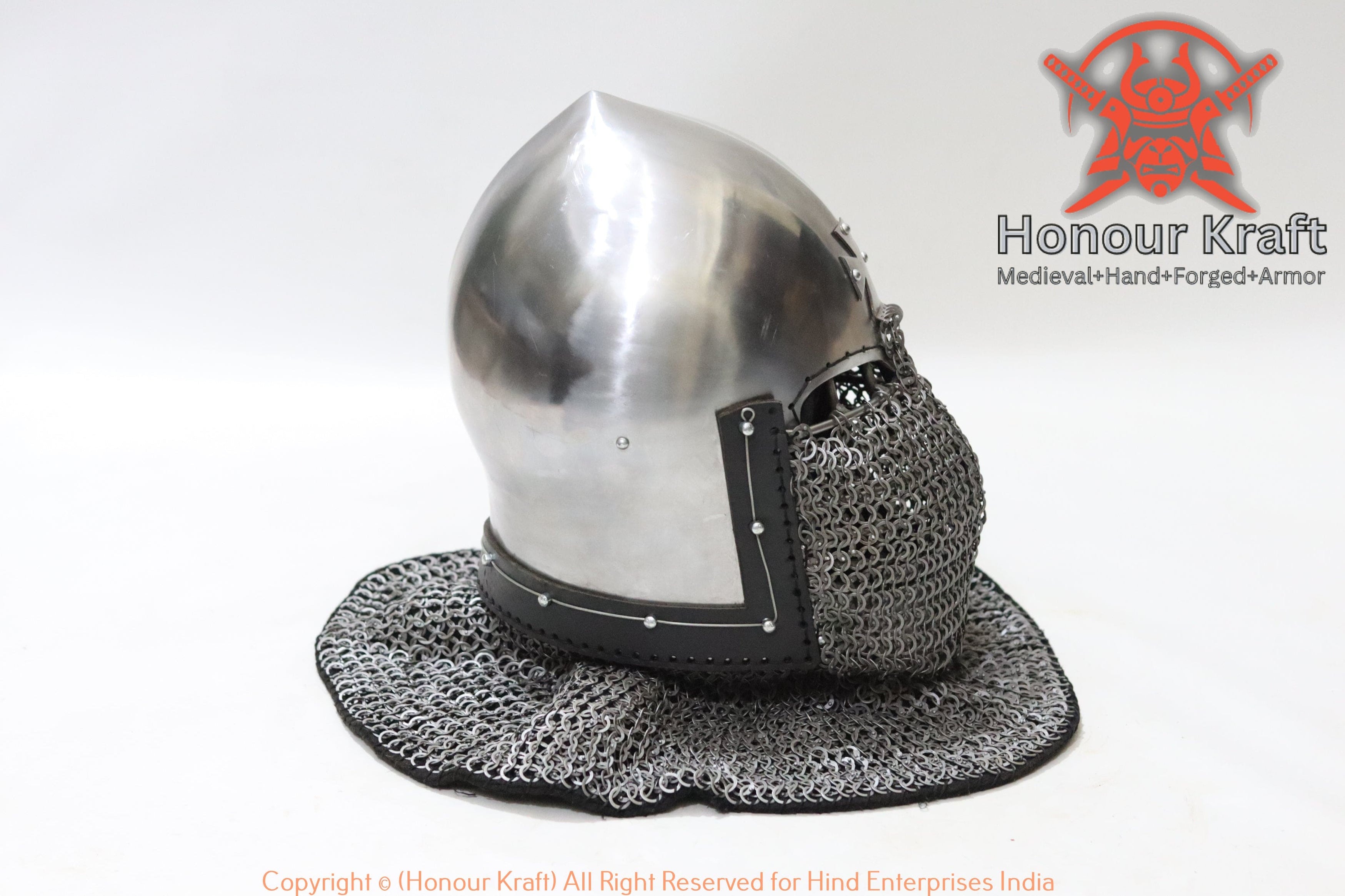 Premium Medieval Bascinet with Cross - Buhurt-Ready, Authentic Combat ...