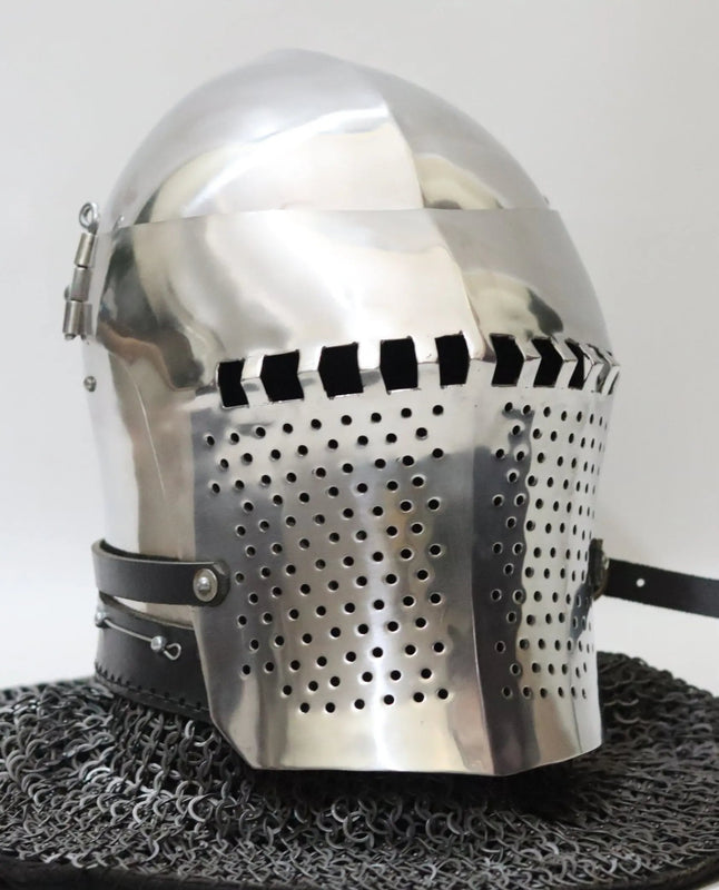Spoleto Helmet for Buhurt/Behourd Combat - Bascinet with Visor Spoleto ...
