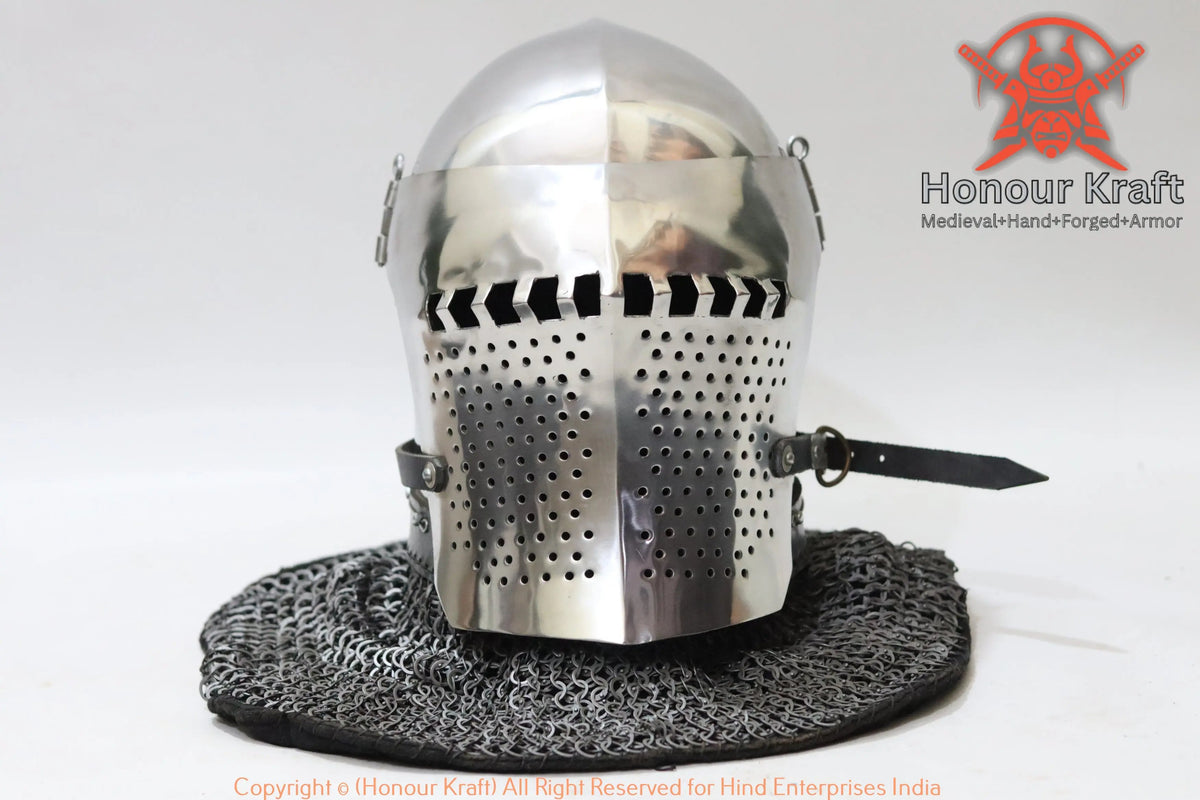 Spoleto Helmet for Buhurt/Behourd Combat - Bascinet with Visor Spoleto ...