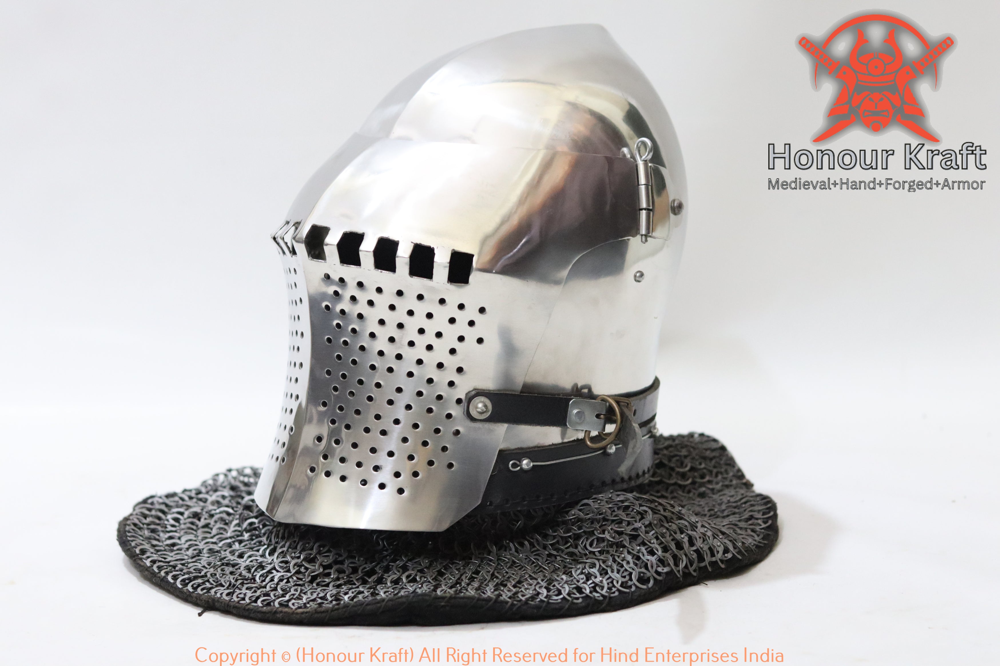 Spoleto Helmet for Buhurt/Behourd Combat - Bascinet with Visor Spoleto ...