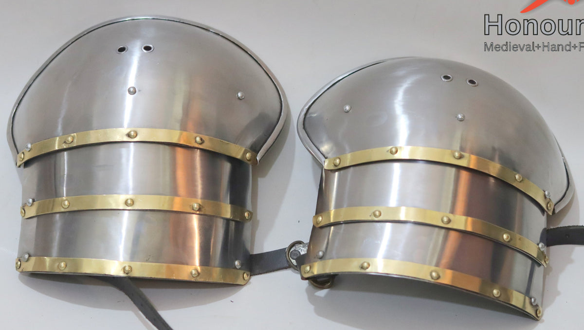 14th century european shoulder Medieval Steel Pauldron Mobility ...