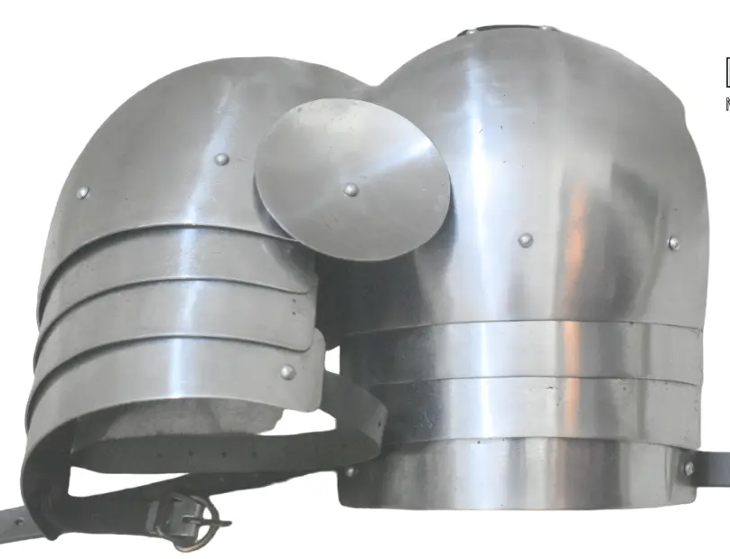 Steel pauldron 15th century Shoulder Armor with Rondell — Honour Kraft