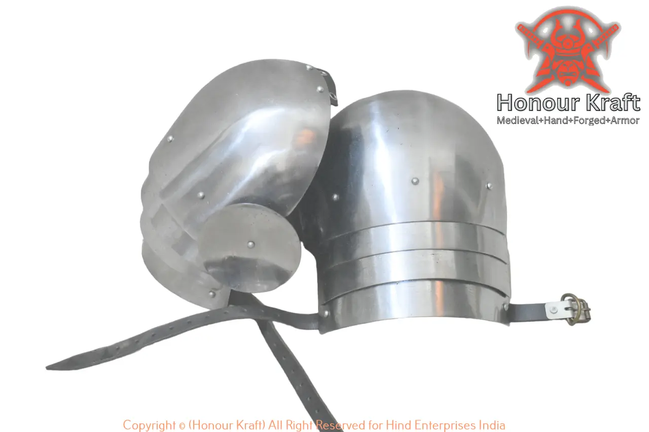 Steel pauldron 15th century Shoulder Armor with Rondell — Honour Kraft