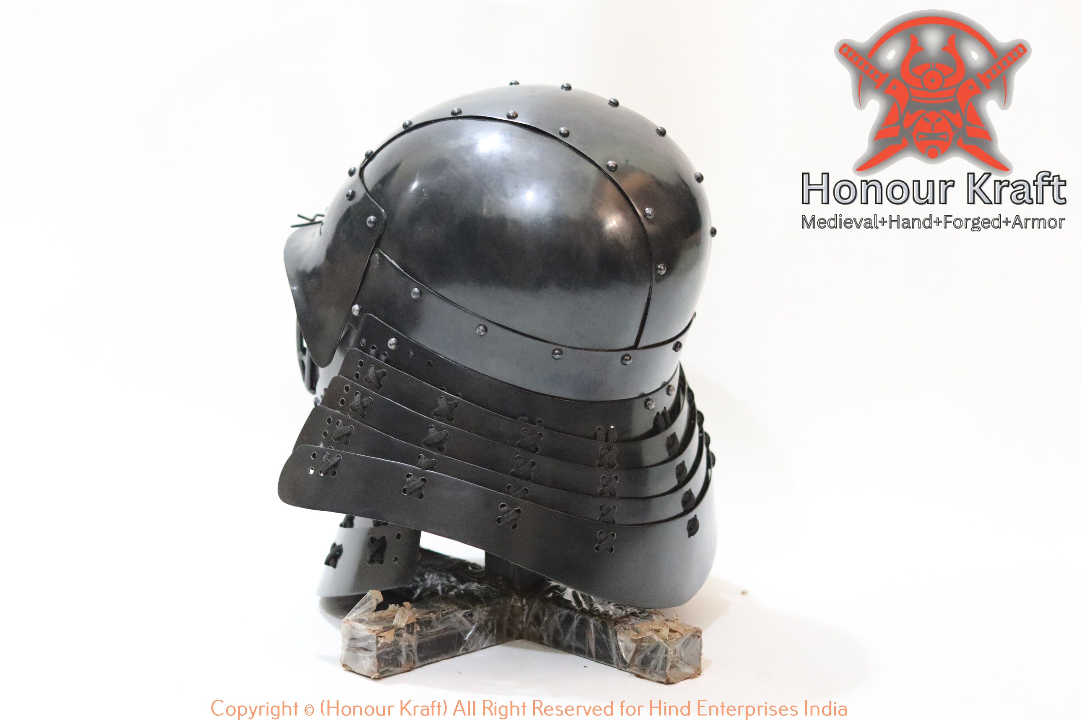 Samurai Zunari Helmet Armor for Buhurt Combat Blackened T-1 — Honour Kraft