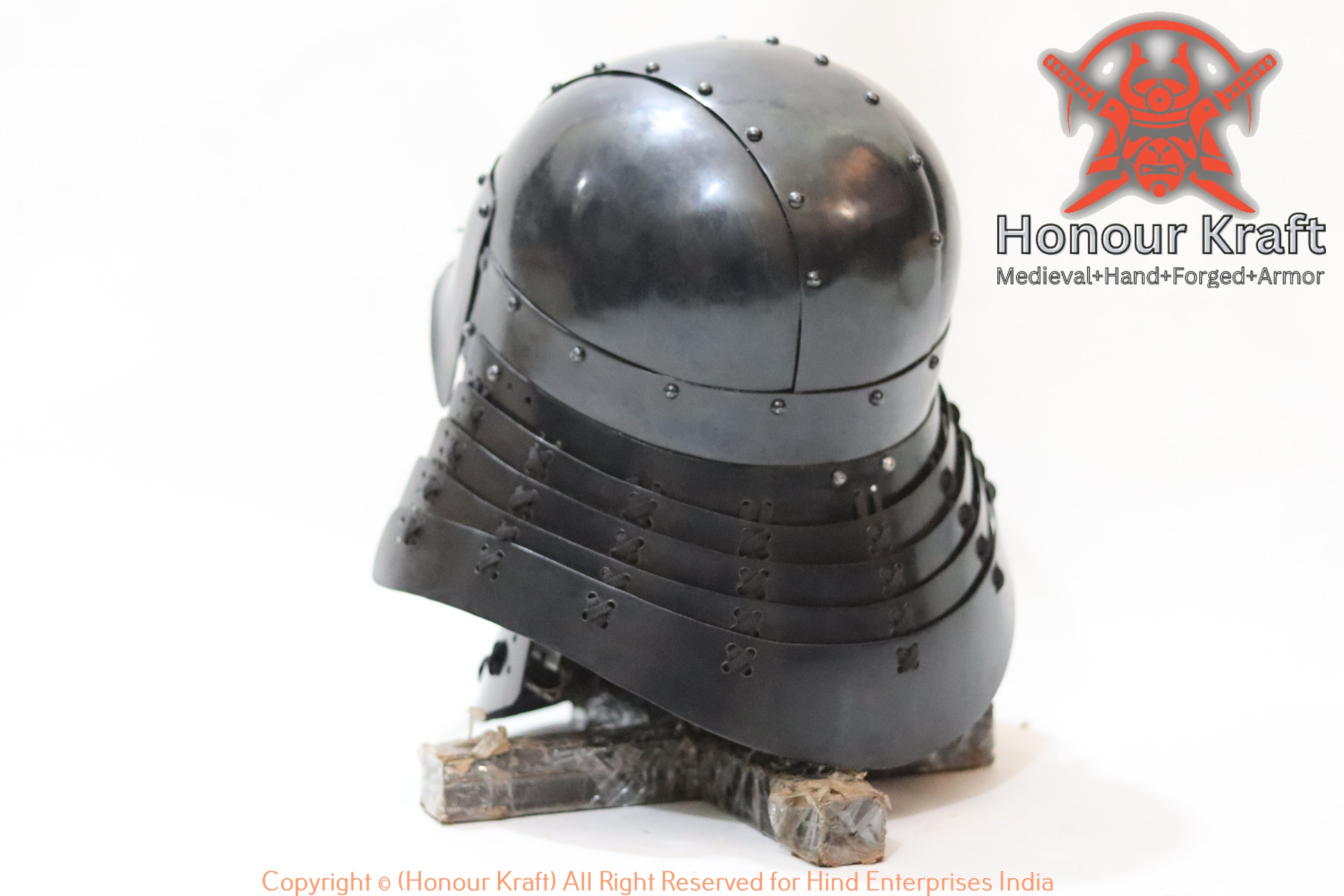 Samurai Zunari Helmet Armor for Buhurt Combat Blackened T-1 — Honour Kraft