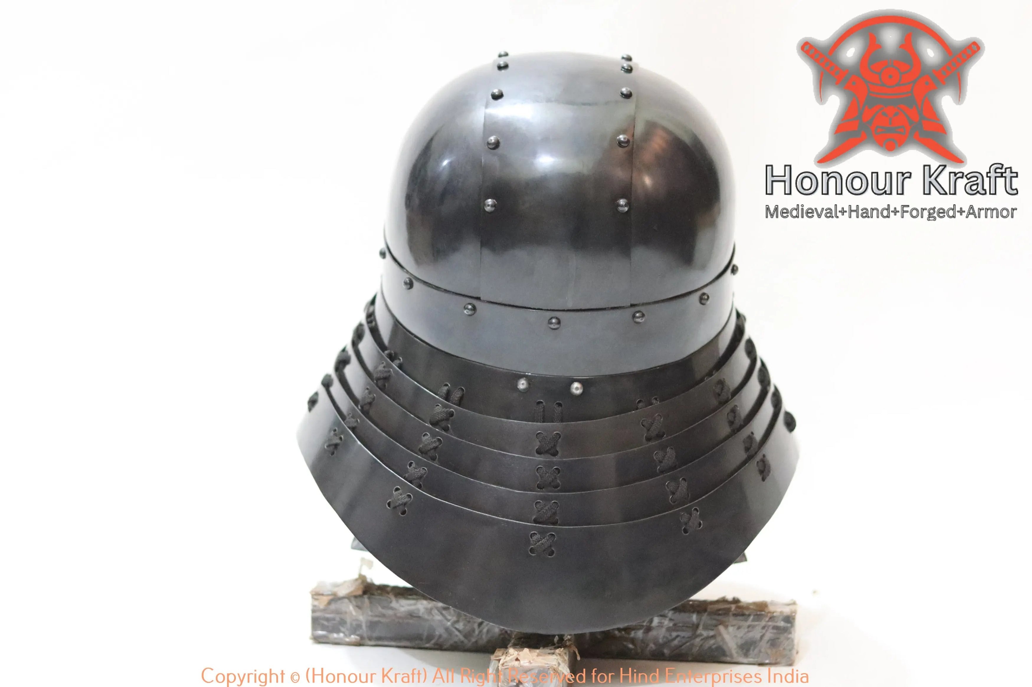 Samurai Zunari Helmet Armor for Buhurt Combat Blackened T-1 — Honour Kraft