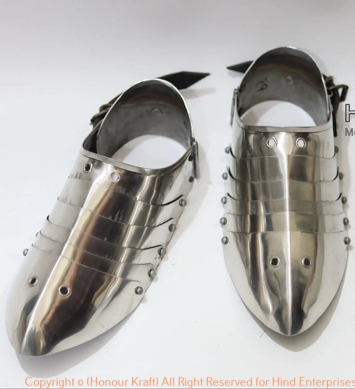 Medieval Foot Armor Plate Sabaton with Heel Support - Honour Kraft