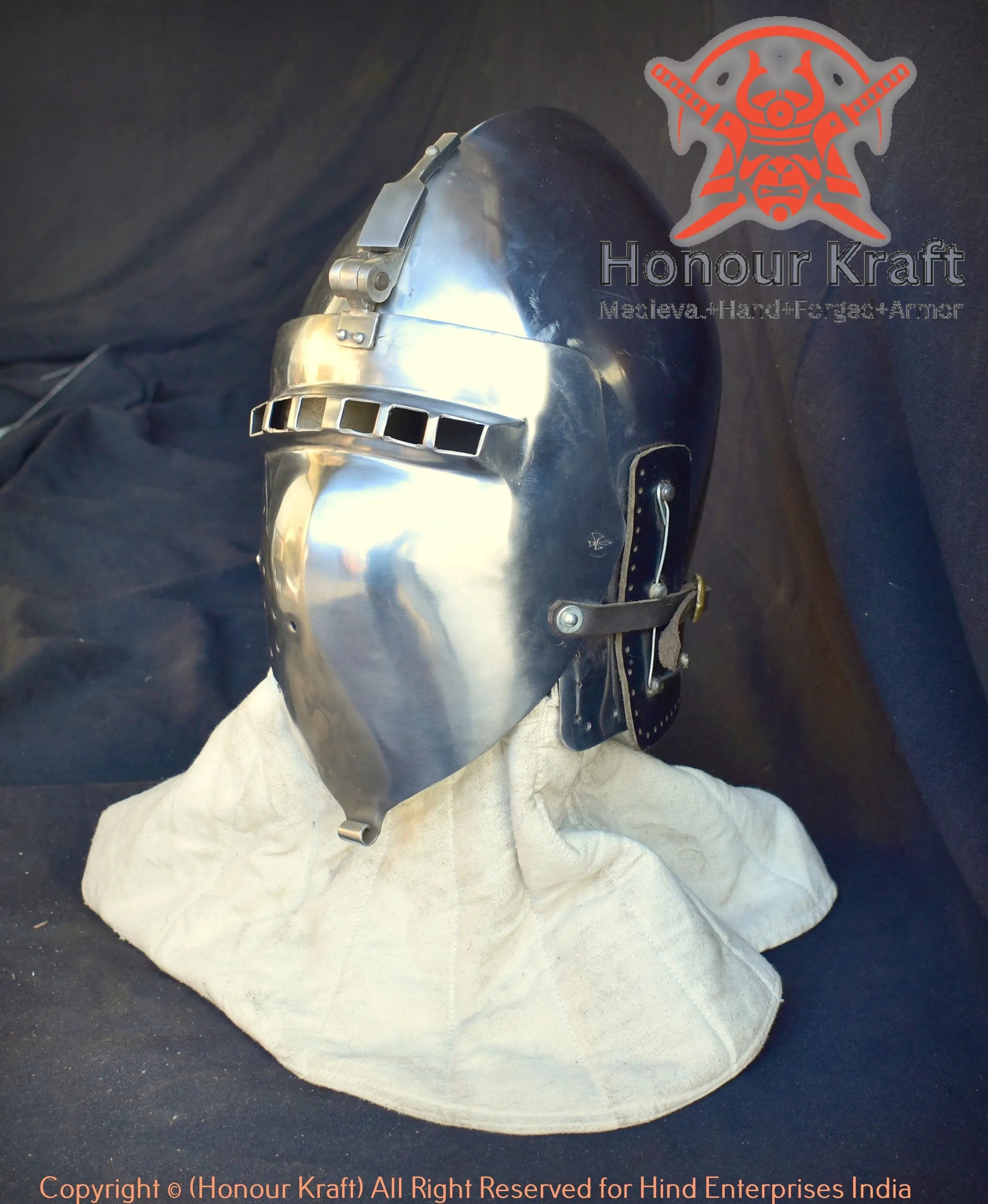 German Bascinet Klappvisor Helmet – 14th Century | Buhurt HMB Combat ...