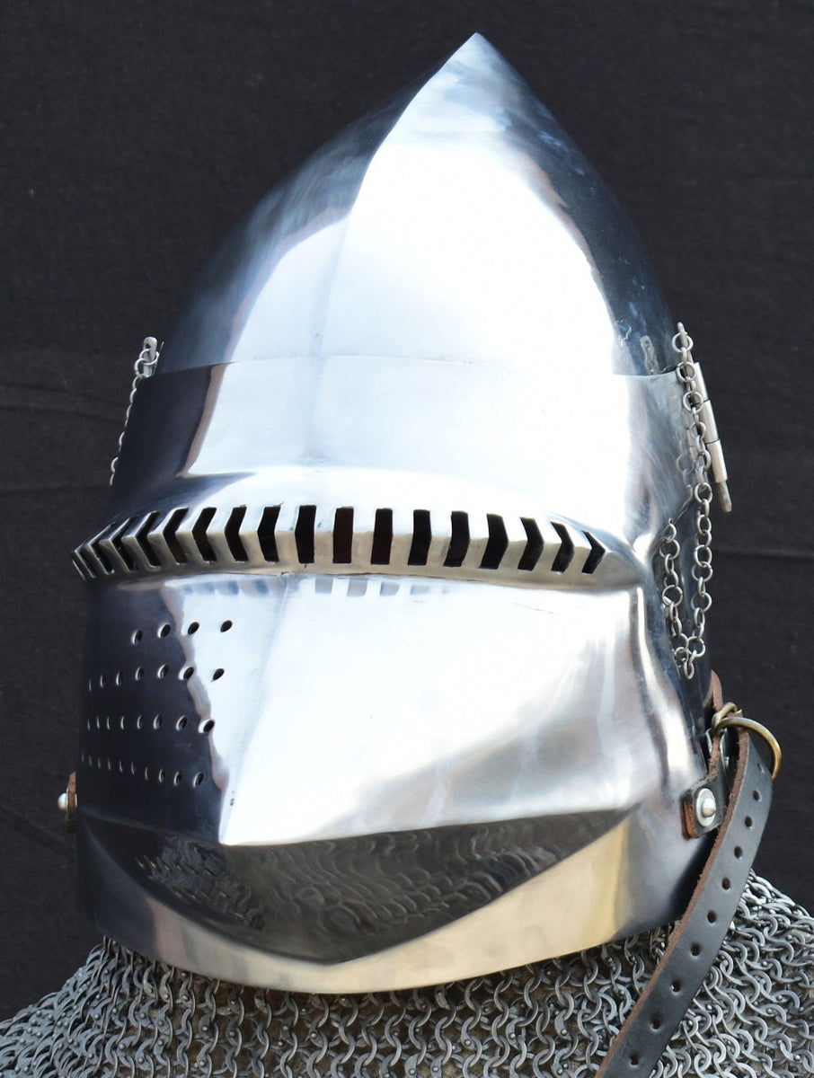 Houndskull pig -face bascinet Helmet type-2 instock — Honour Kraft