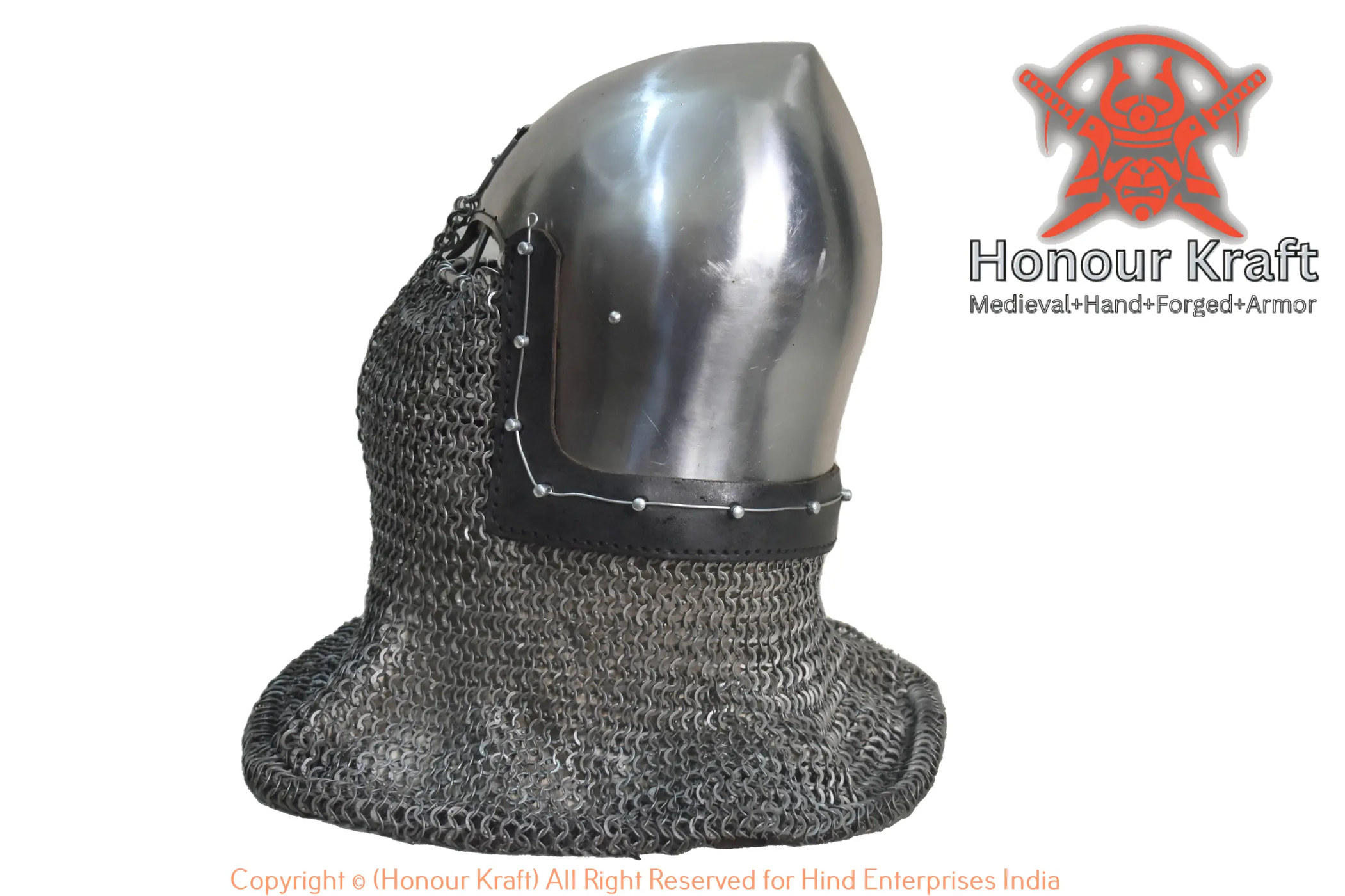 Premium Medieval Bascinet with Cross - Buhurt-Ready, Authentic Combat ...