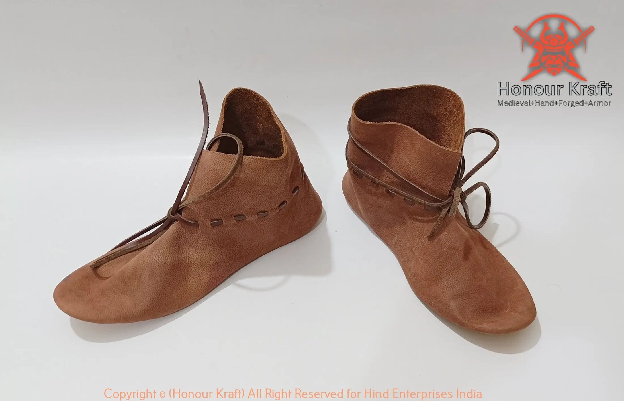 Medieval Low Shoes Turn Shoes | Reenactment Leather Footwear — Honour Kraft